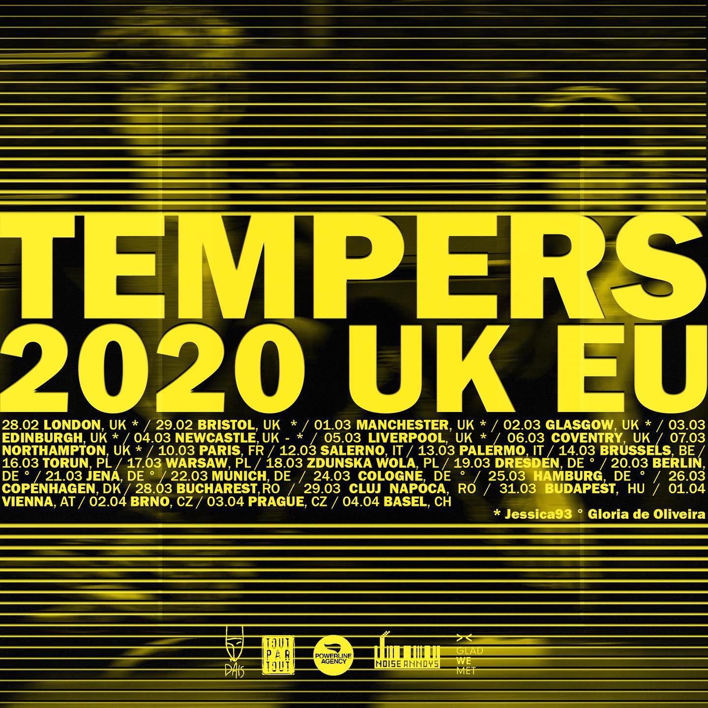 Tempers EU/UK Tour - Toutpartout